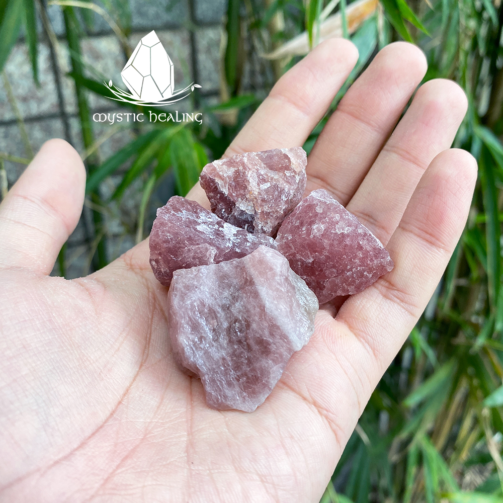 Đá Thô Strawberry Quartz (Thạch Anh Dâu Tây) - Mystic Healing